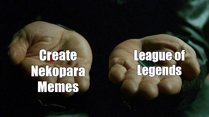 Create comics meme "red or blue pill, matrix choice pill, the hands of ...